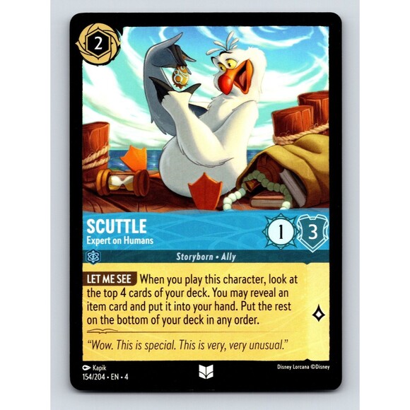 Disney | Games | Scuttle Disney Lorcana Hp 3 Let Me See Ability Rarity ...